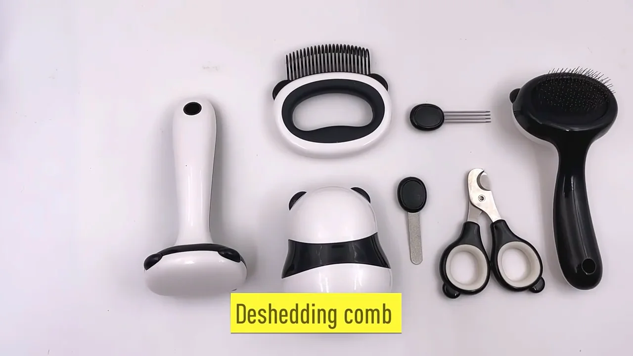 Geerduo Cute Panda Design Ultimate Pet Grooming Kit Tools Nail Clipper ...