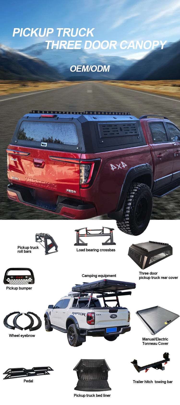 Truck Topper Pickup Truck Waterproof Manganese Steel Car Truck Canopy ...