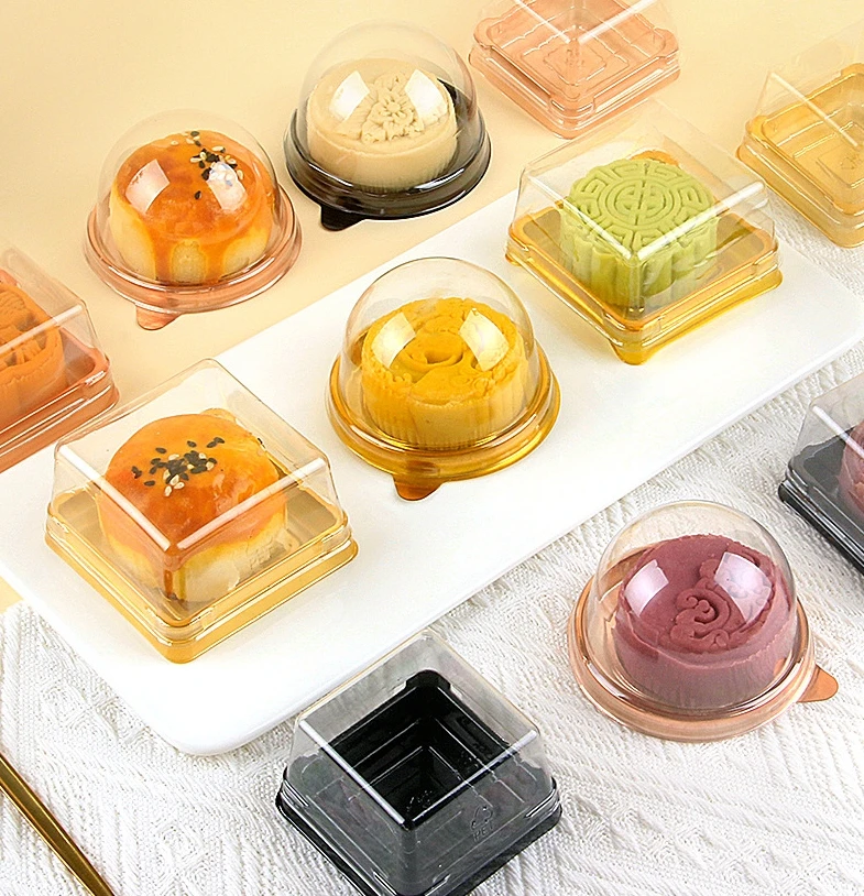 Plastic PET Moon Cake Boxes - Eco-Friendly & Customizable