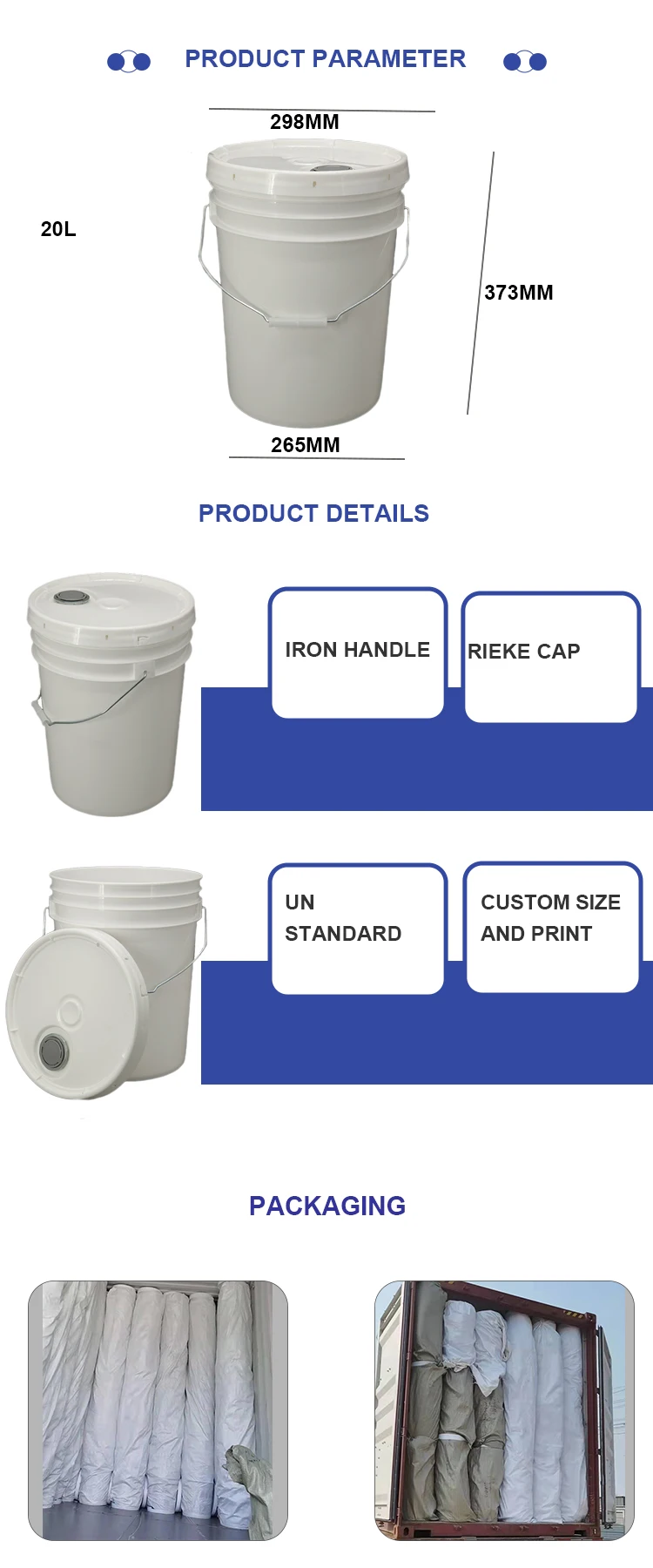 Custom 20l 25l Plastic Buckets 5 Gallon Food Grade Plastic Buckets With Lids And Handle - Buy ...