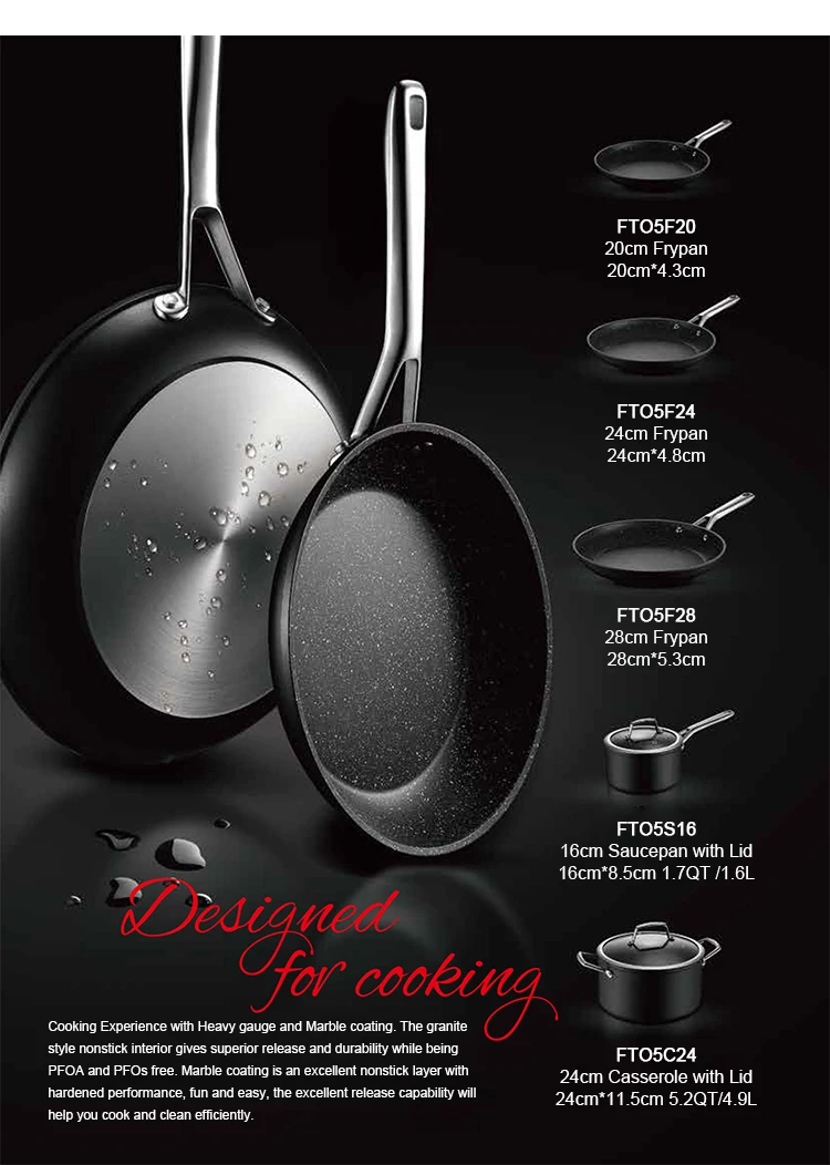 Asd High Quality Customizable Forged Aluminium Cookware Set Non Stick ...