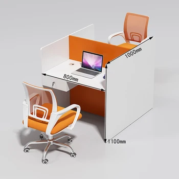 Modern Office Cubicle Partition Shared Workspace Modular 4 Seater Work ...