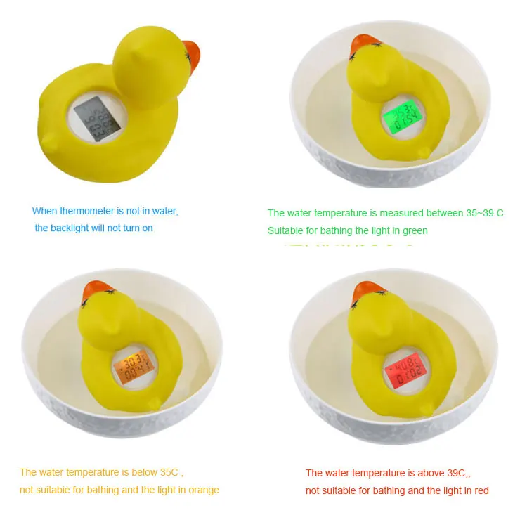 Cute Turtle Duck Floating Toy Digital Baby Bath Water Thermometer For ...