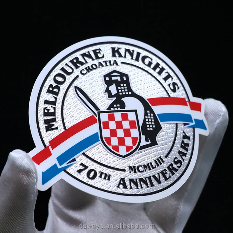 Custom Silicone Applique Patches Custom Made Club Logo Iron On Rubber ...