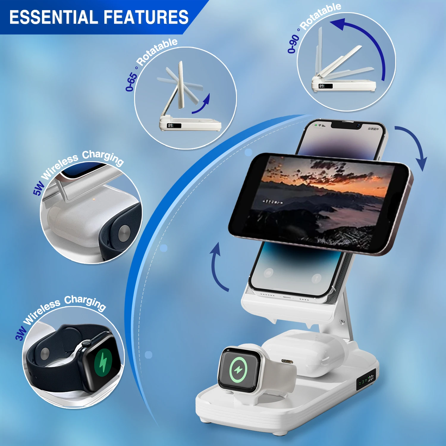 Promotional thl 007 wireless charging earbuds power bank iwatch power ...
