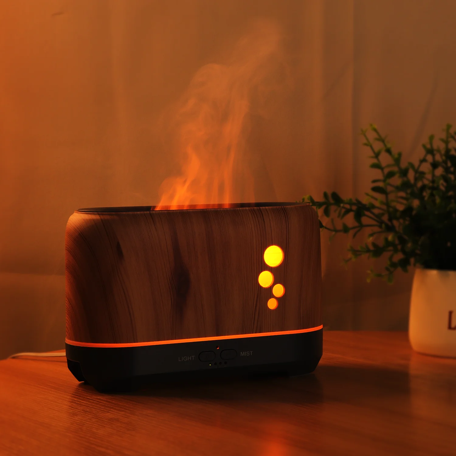 Oem 3d Fire Mini Aroma Diffuser Humidifier Large Capacity Modern ...