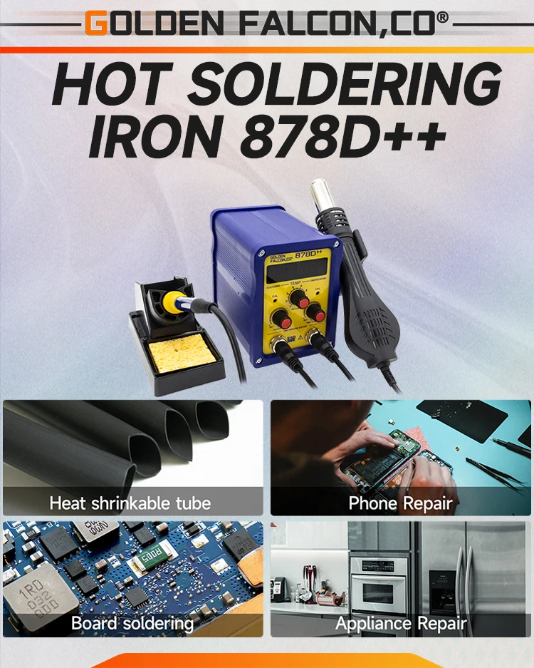 2 in 1 Portable Electronic Welding Iron Station - High Frequency