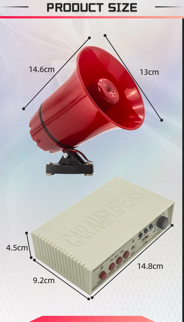 Wholesale Portable Loud Hailer With Voice Function Megaphone Waterproof ...