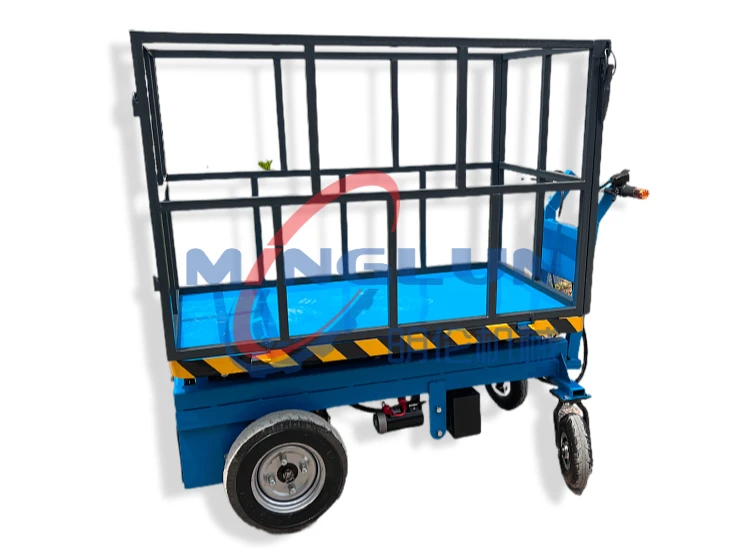 Self Propelled Hydraulic Electric Lifting Trolley for Moving Cargo