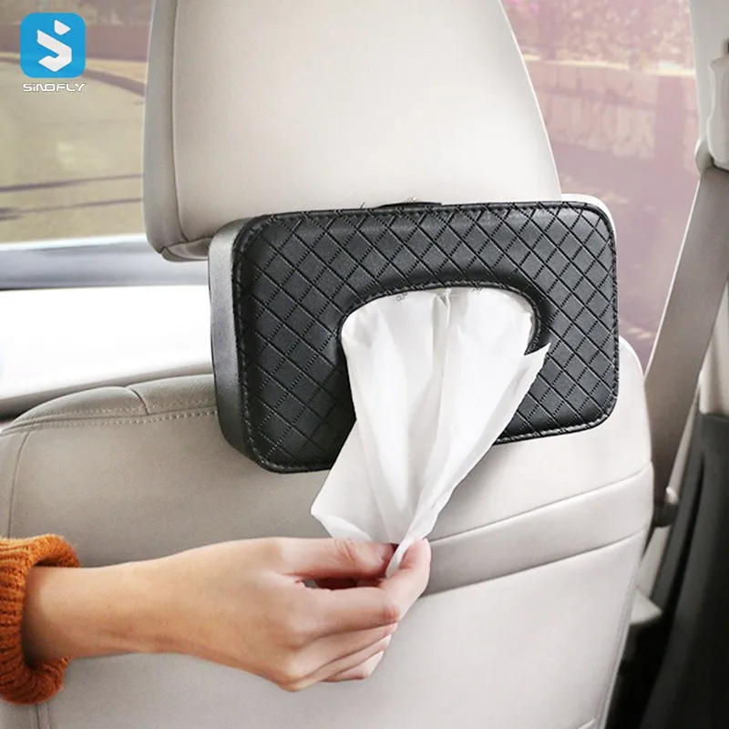 Universal Auto Interior Tissue Box Strip Clip Model Sun Visor Storage ...