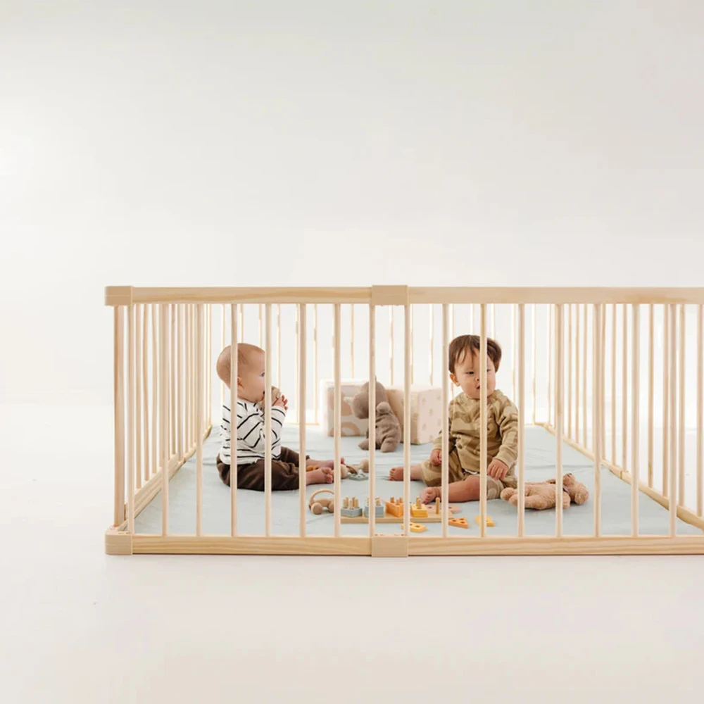 Modern Design Wood Playpen Baby Gate Changeable Expandable Play Fence ...
