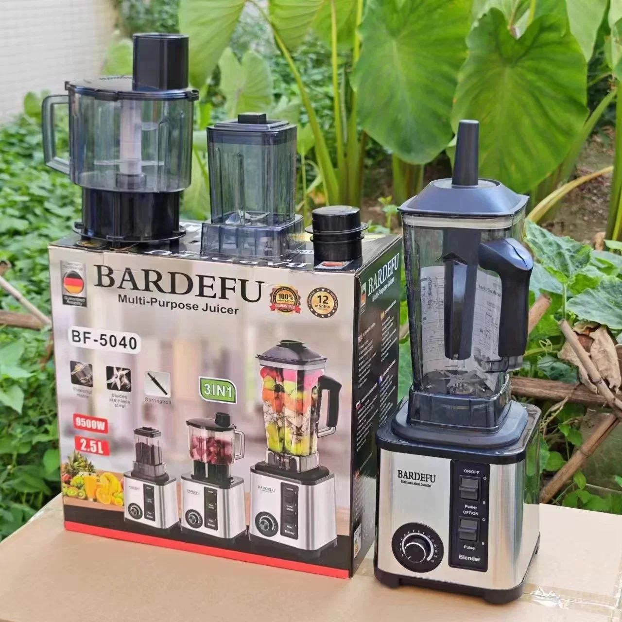 6 in 1 Blenders Machine 9500w Electric Food Processor Crest Silver ...