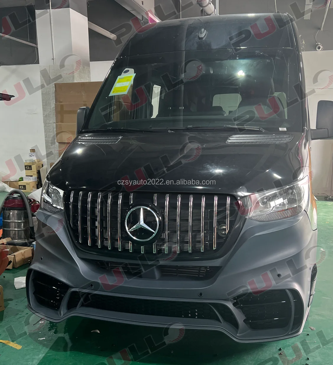 Body Kit Include Front Bumper Assembly Rear Lip Exhaust For Mercedes Benz Sprinter W906 W907 ...