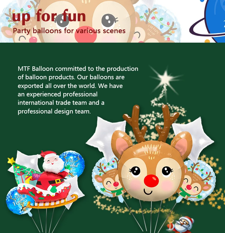 MTF 18" Round Christmas Foil Balloons for Decor