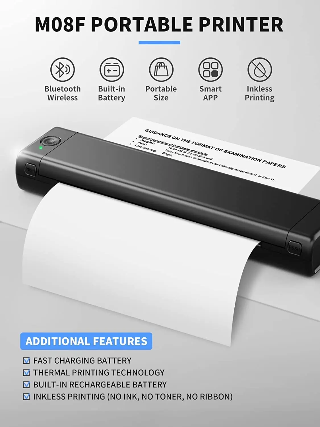 Free Shipping Phomemo New Arrival Bluetooth Printer Inkless Printer ...