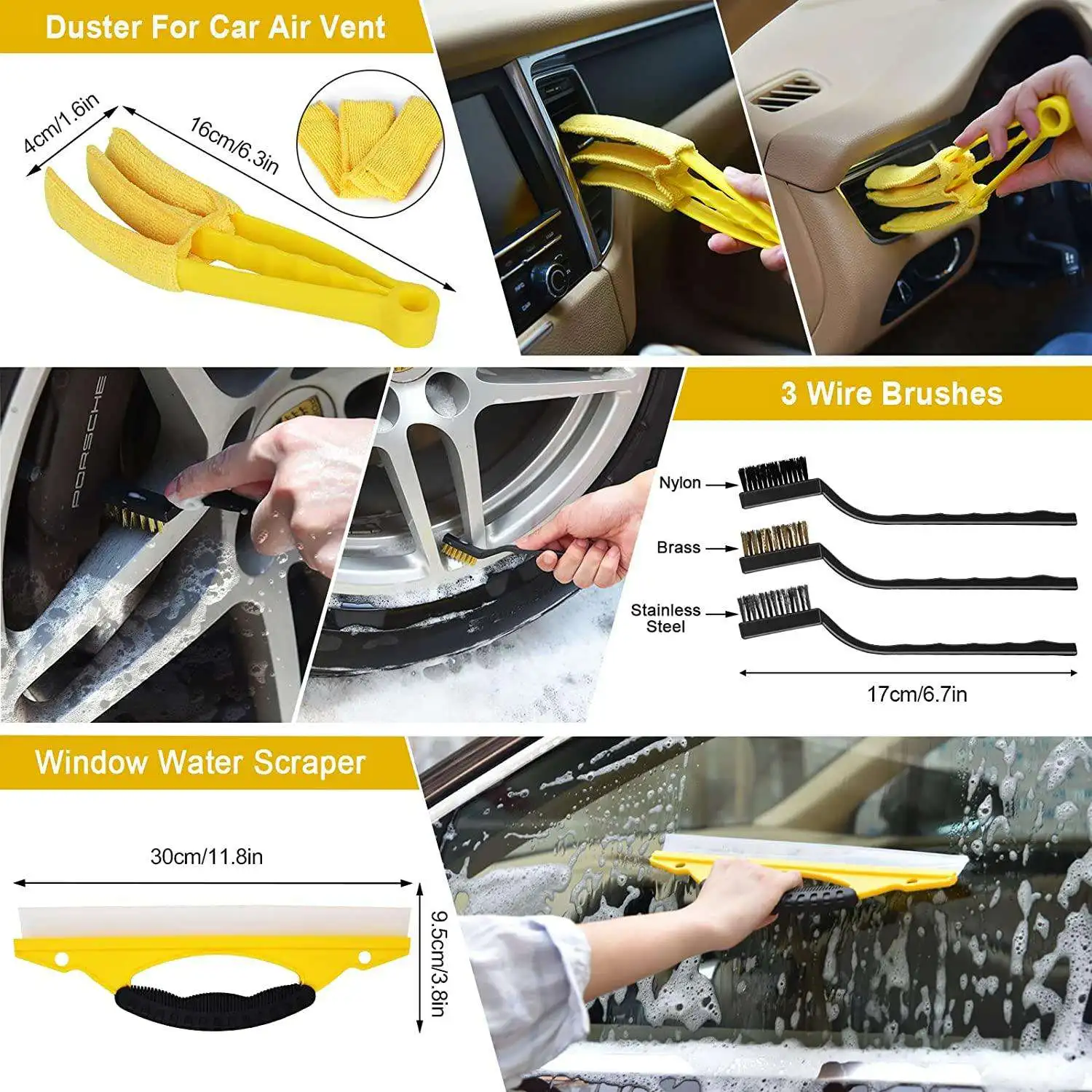 Car Wash Equipment Exterior Interior Tire Towels Drill Brush Window ...