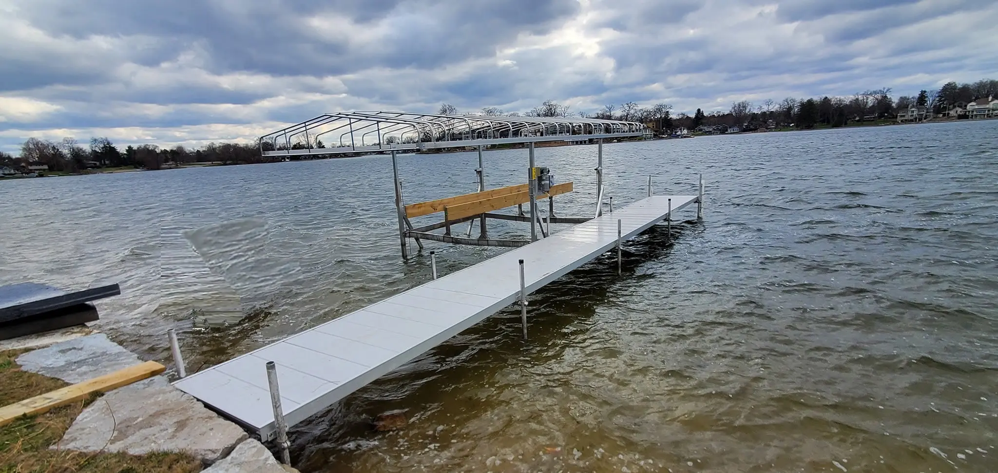 Removable Aluminum Roll-in Floating Dock Platform For Lake And Marine ...