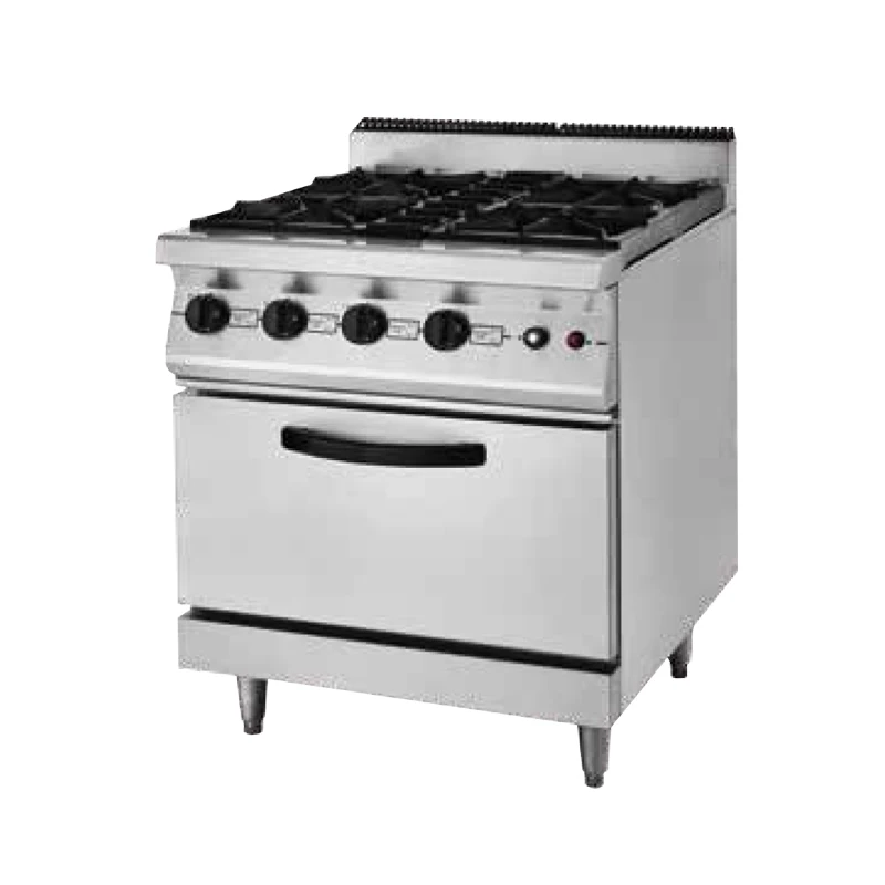 In-Smart Large Scale Commercial Gas Stove 4 Burners Oven for Hotels ...