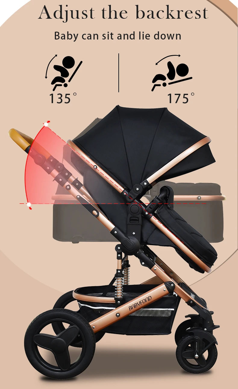 Eu Ready Stock Babyfond Hot Selling Pram With Car Seats/cheap 4 In 1 ...