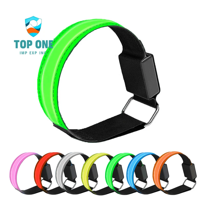 Topone Custom Glowing Recharge Reflective Running Nylon Flashing ...