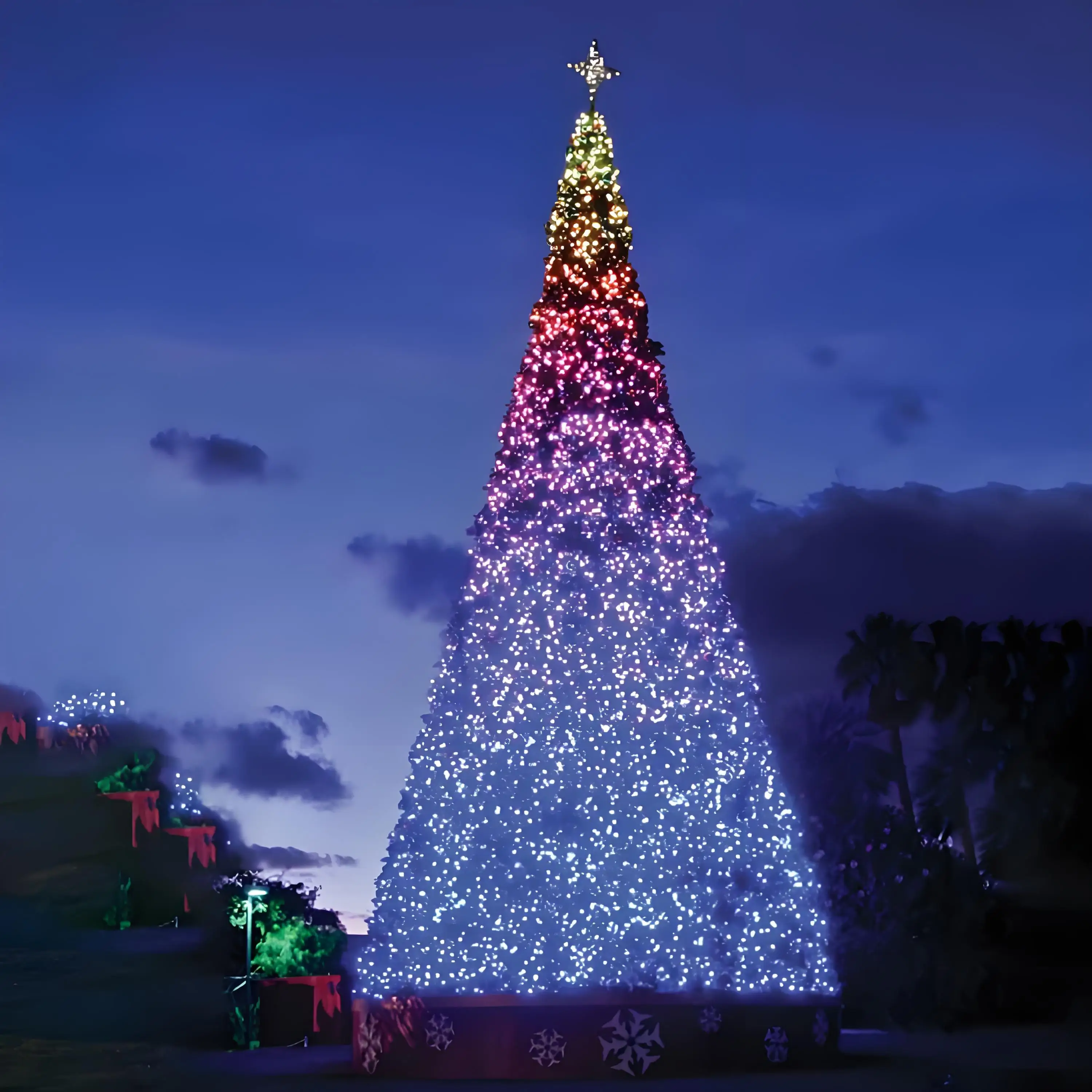 Giant Commercial Christmas Tree - 20ft to 60ft LED Decor