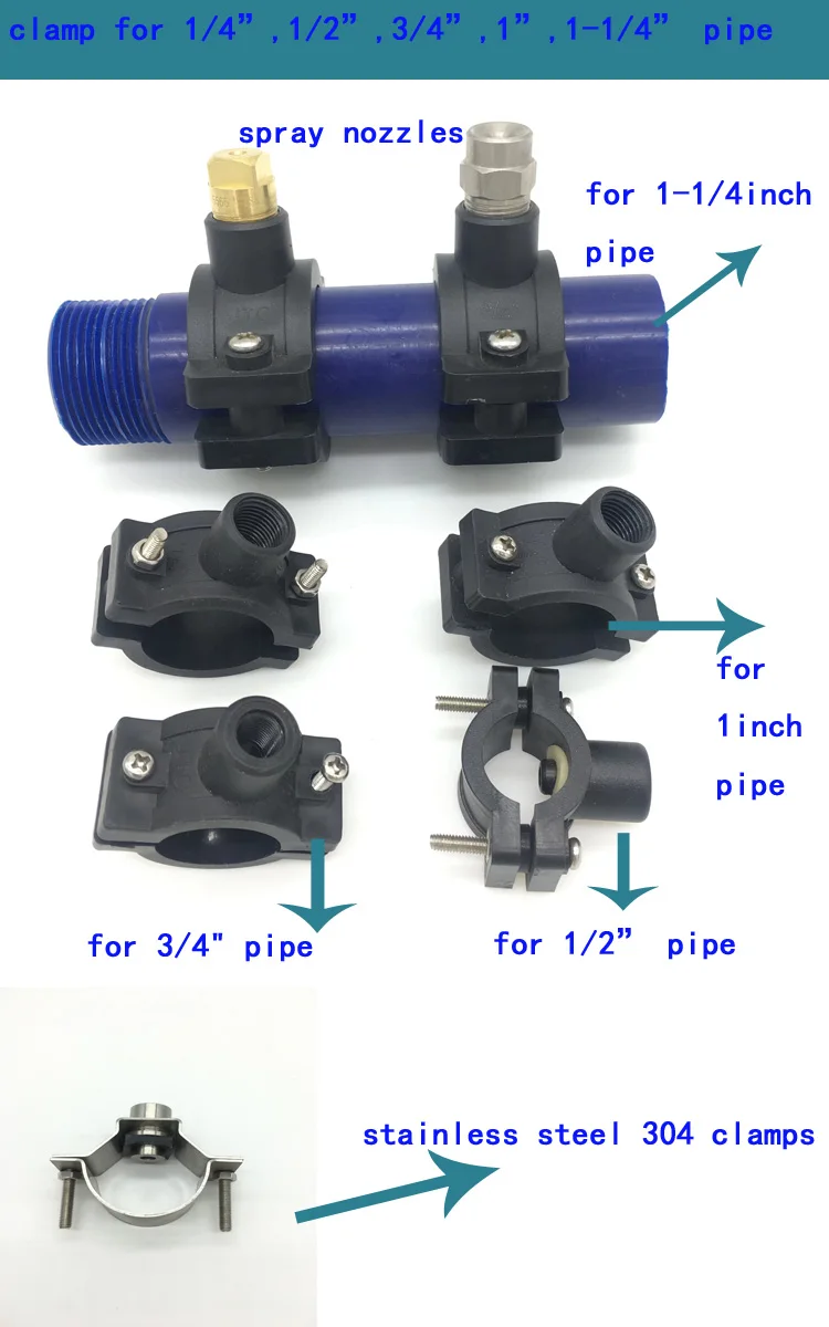 Pipe Mounting Clamp Nozzle Clip Spray Nozzle - Eyelet Clamp
