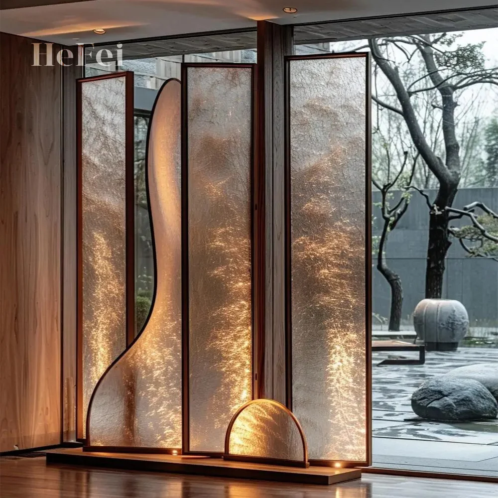 Custom Metal Wire Glass Screens, Art Glass Partitions for Restaurants ...
