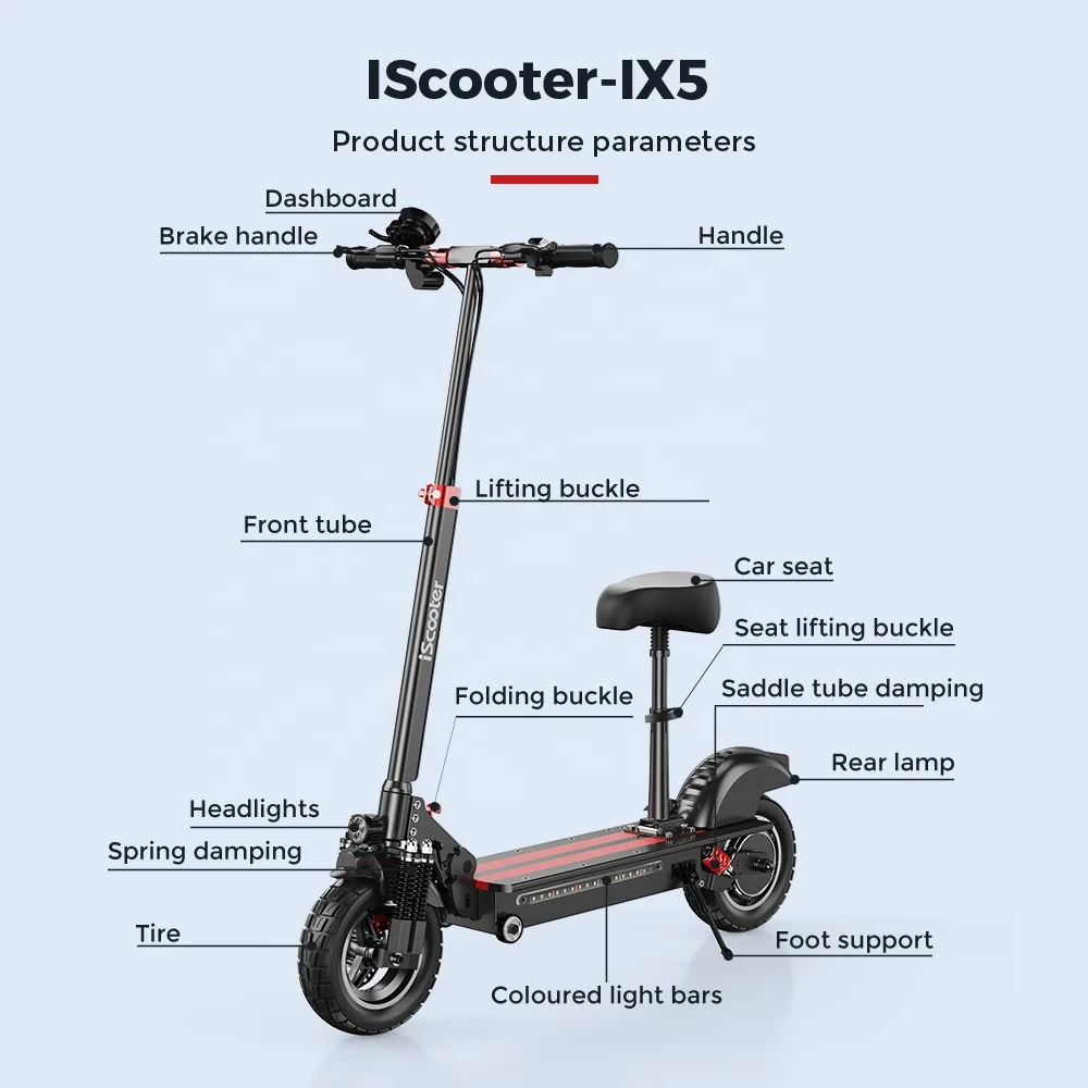 10inch Ix5 Iscooter 1000w Motor 15ah Long Range Two Wheel With Seat ...