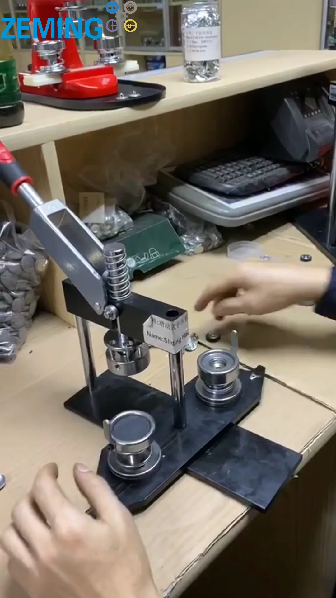 Fabric Cover Button Machine Sliding Hand Press Manual Machine Type C ...