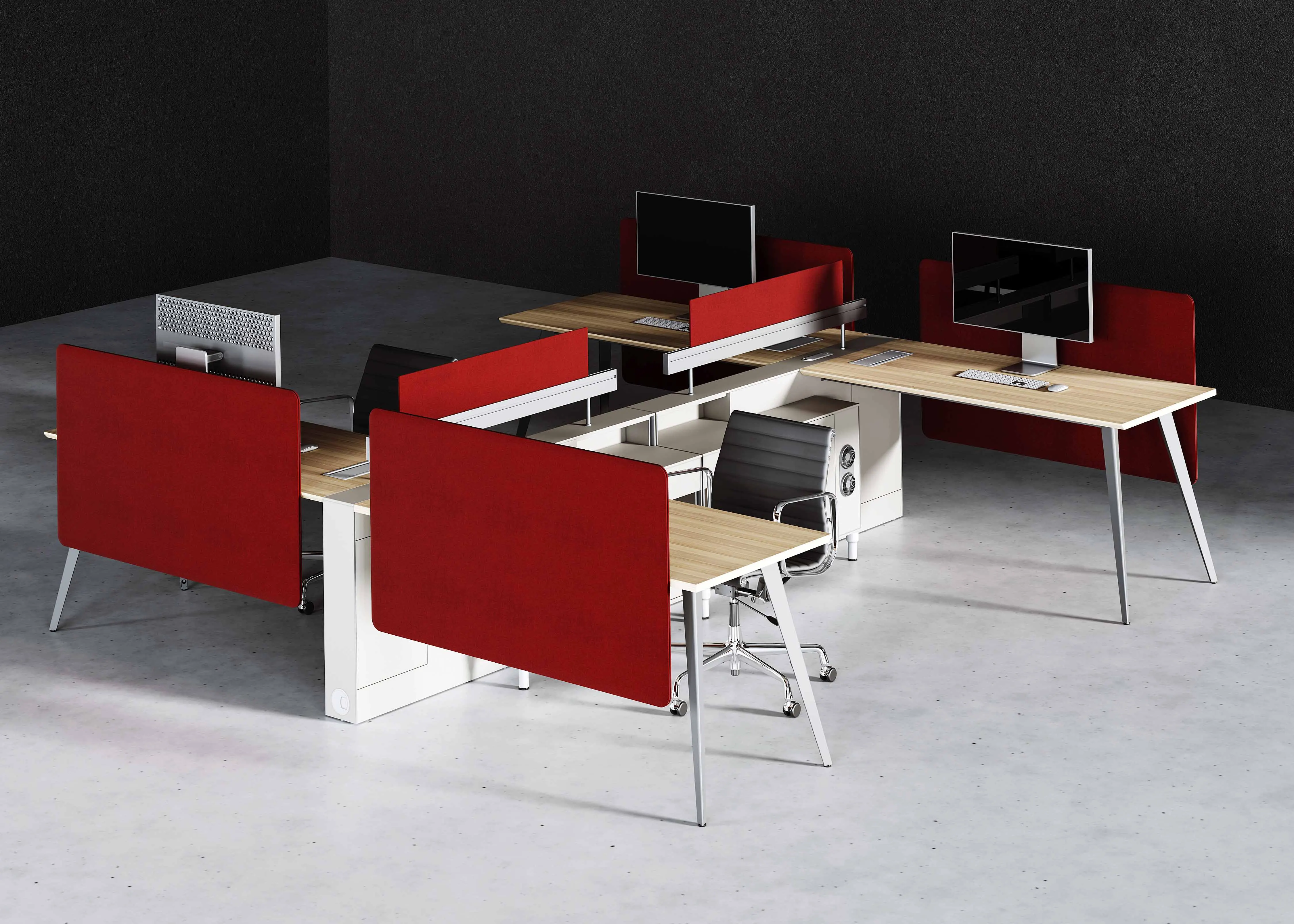 Modern Office Modular Secretary Workstation Desk Furniture Office Desk ...