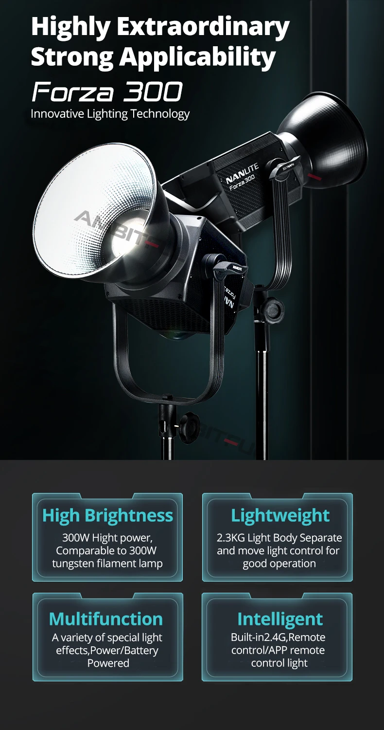 Nanlite Forza 300W - Portable Outdoor LED Lighting Solutions