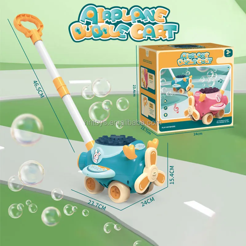 Automatic Push Pull Airplane Bubble Cart Kids Summer Outdoor Bubble ...