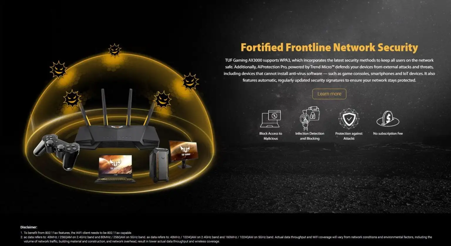 Asus Tuf Gaming Ax3000v2 Dual Band Wifi 6 Gaming Router With Dedicated ...