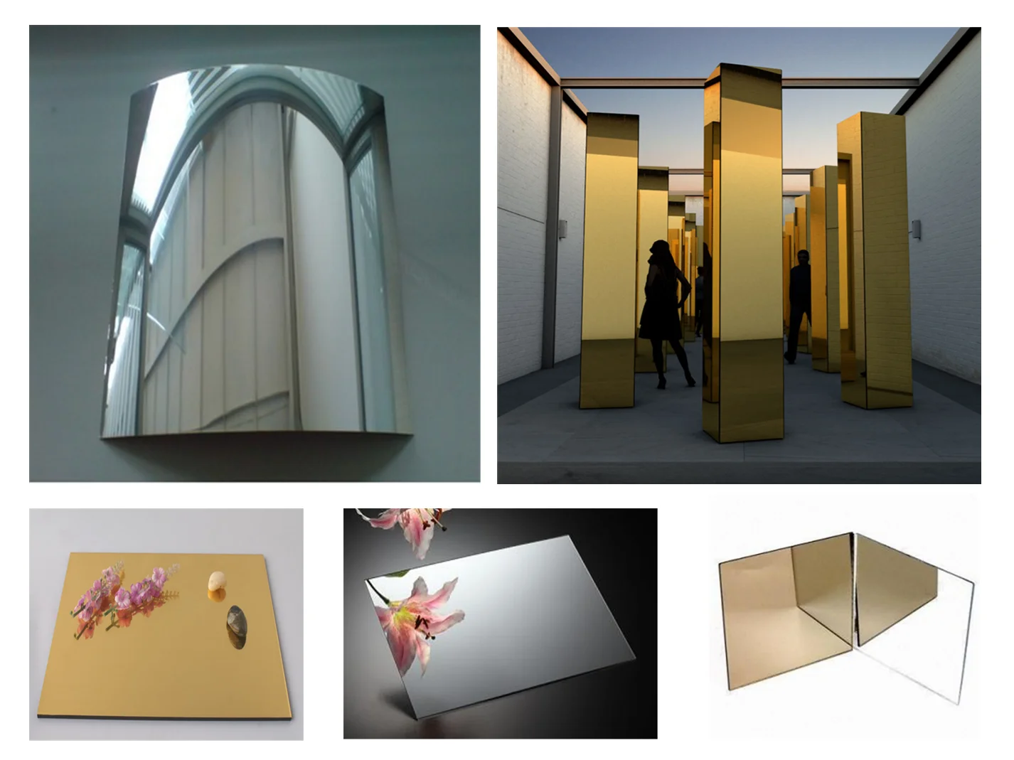 Gold & Silver MIRROR ALUCOBOND Panels for Wall Decoration