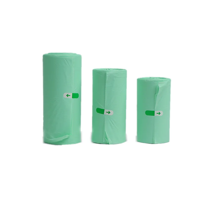 Full Biodegrade Cinch-top Garbage Bag Green Plastic Bag For ...