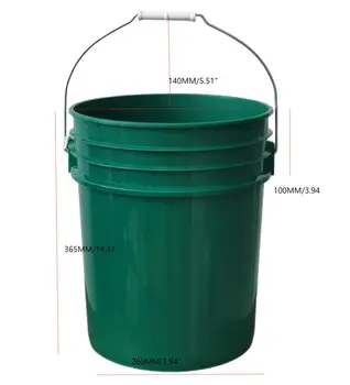 5 Gallon Plastic Bucket 20l 30kg 32fl Oz Paint Container &tint Plug ...