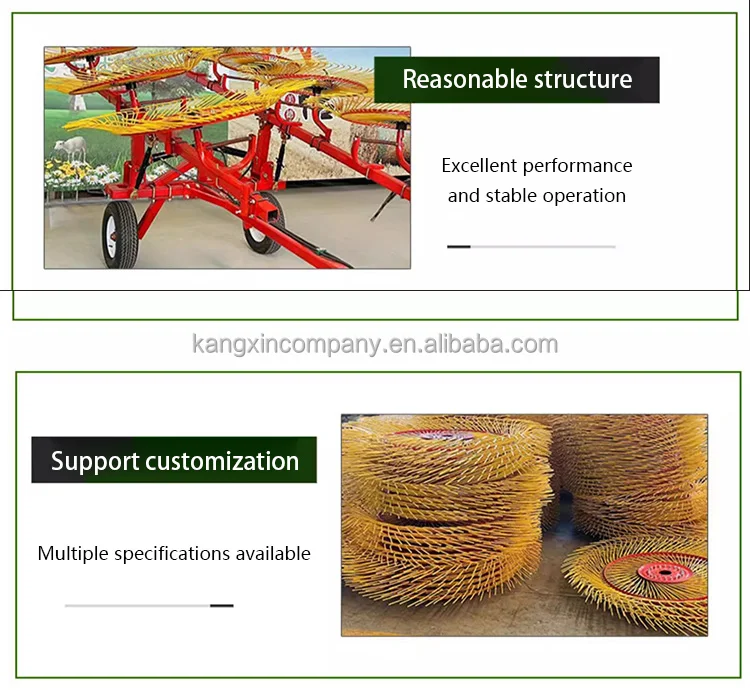 High Efficiency Wheel Hay Rake Tractor Rake Agricultural Machinery ...
