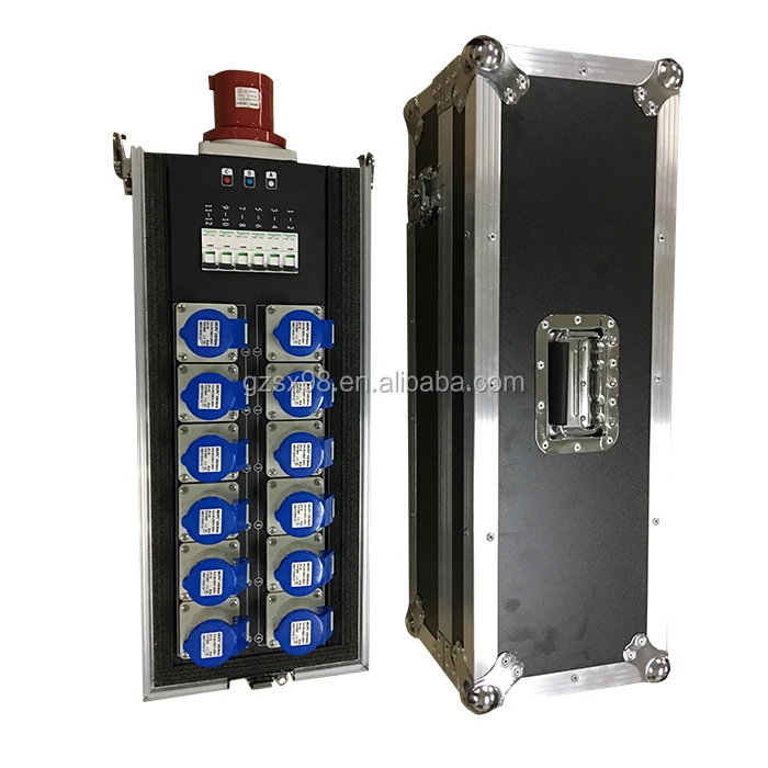 3 Phase 63amp Input Panel Distribution 12 Channels Power Extension Box ...