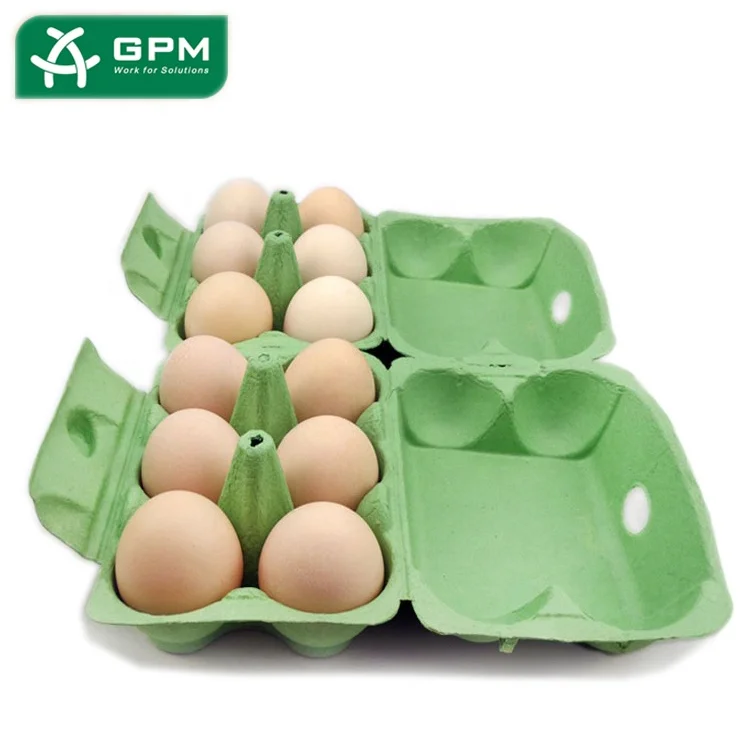 Custom Colors Pulp Molded Biodegradable Egg Tray Cartons For Wholesale ...