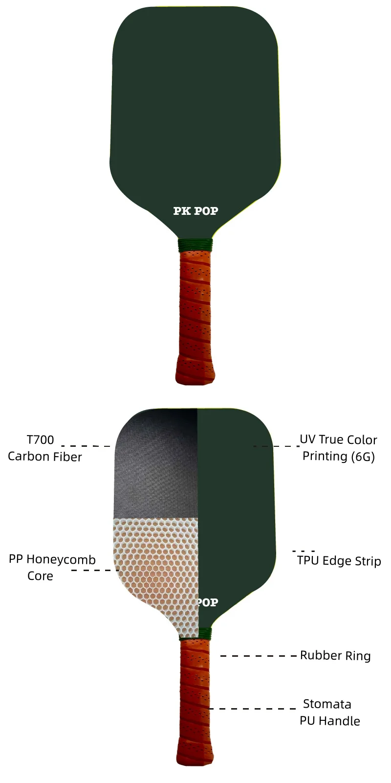 Wholesale Unibody Toray T700 Pickleball Rackets Carbon Fiber Usapa ...