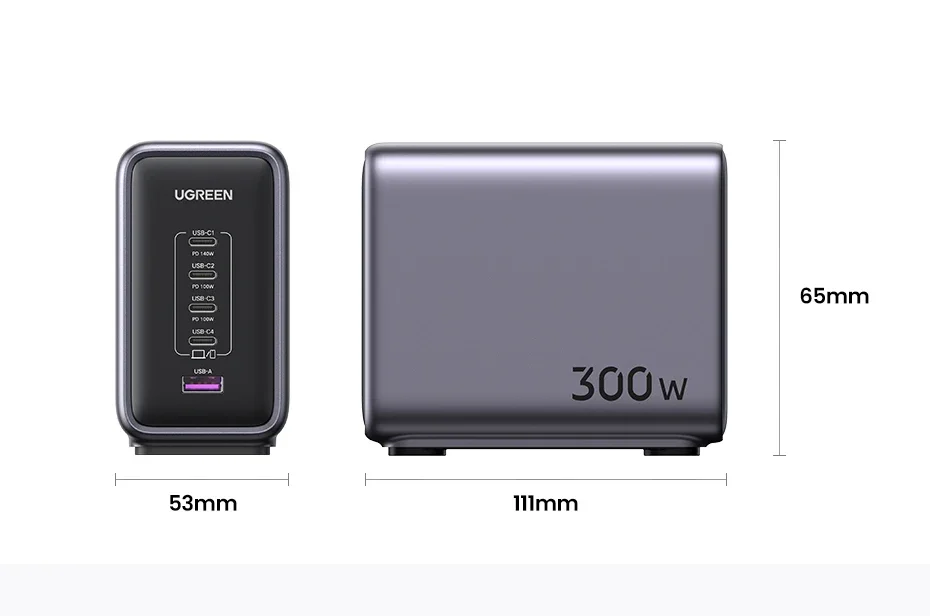 UGREEN 300W Gan Charger - Fast and Reliable Desktop Charging