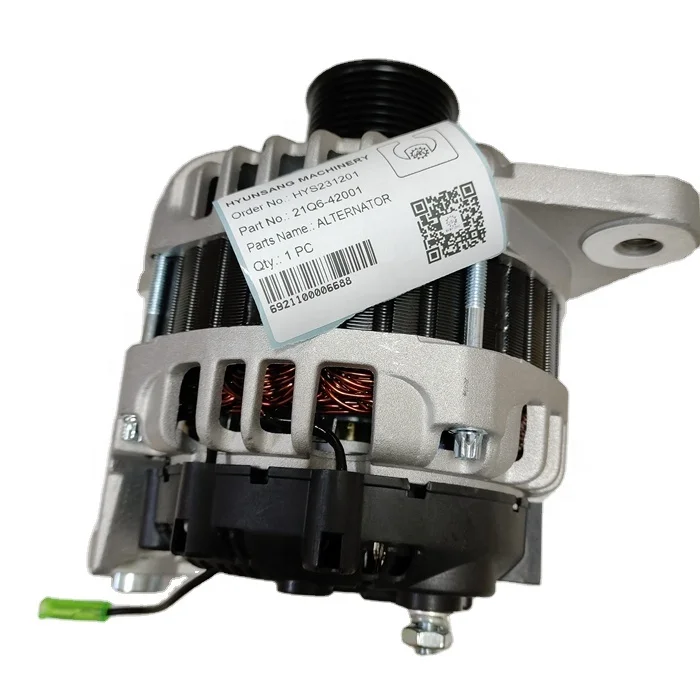Excavator Engine Parts Alternator 21q6-42001 21q6-42000 For R210lc7 ...