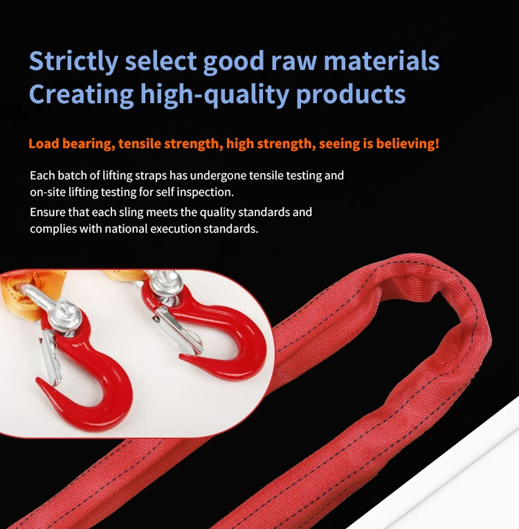 Three Legs Lifting Webbing Sling Rigging 1t To 100 Ton With Lifting ...