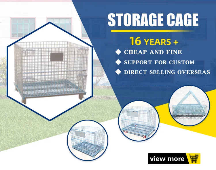 Industrial Stackable Steel Wire Mesh Storage Basket Pallet Cage - Buy ...