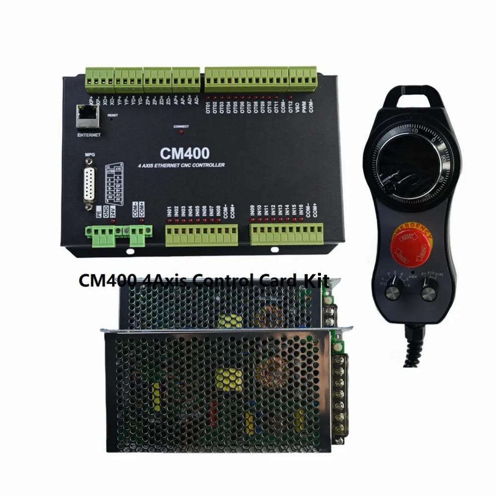 Plc Controller Kit Cm400 4axis Supports Rotary Axis Encoders Cnc Motion Controller With Mpg ...