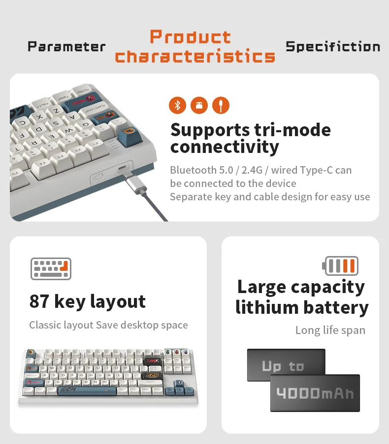 Mechanical Keyboard Kit Monsgeek Hotswapable Diy Custom Kits 2.4g ...