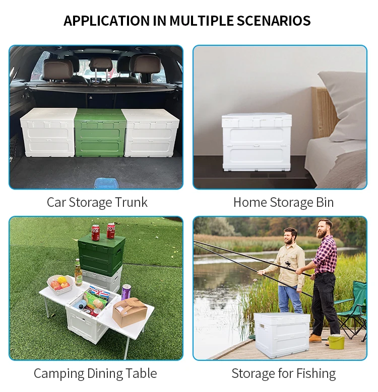 Folding Plastic Picnic Camping Storage Box Outdoor Custom Container ...