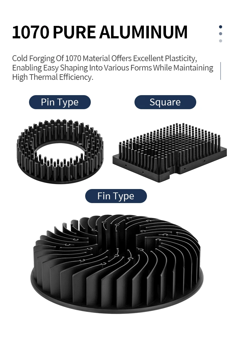 Pin Fin 200w Led Heatsink Diameter 280mm Height 65mm For Cxb3590,High ...