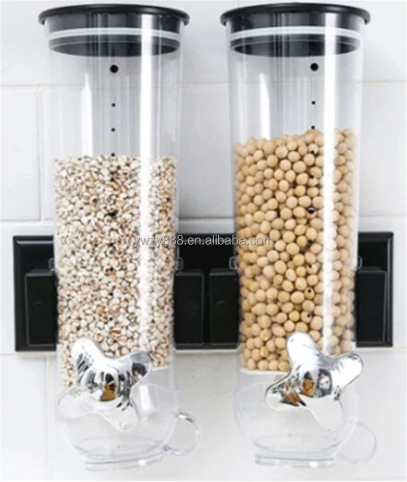 Wall-mounted Canister Cereal Dispenser Cereal Dispenser Double Single ...