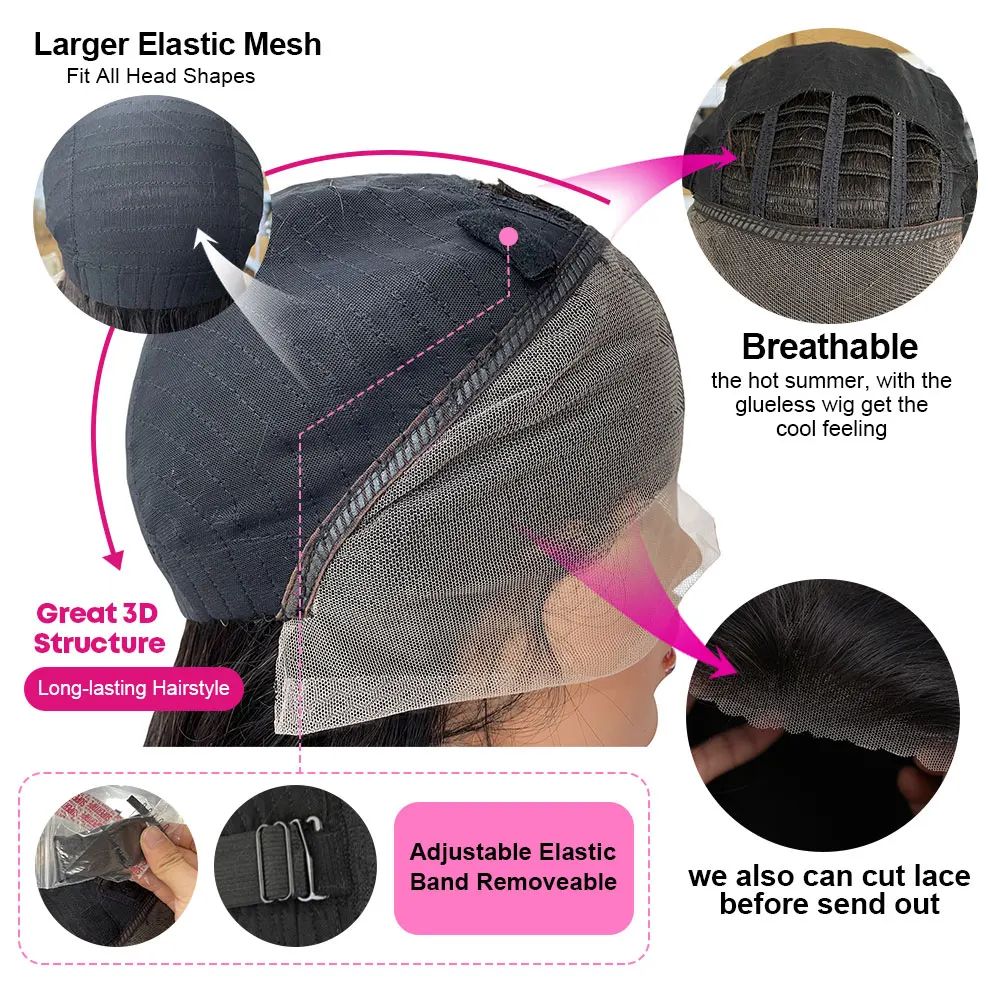 Hd Invisible Transparent Lace Front Wigs 13x4 Glueless Lace Frontal Wig ...